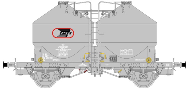 Wagon Cimentier SMTS Ep IV sans passerelles - 43125 R37