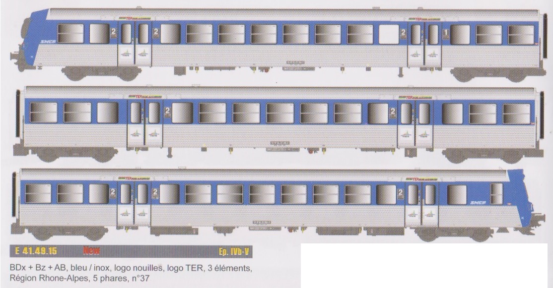 RRR 3 éléments TER Rhone Alpes - LE4915 EPM